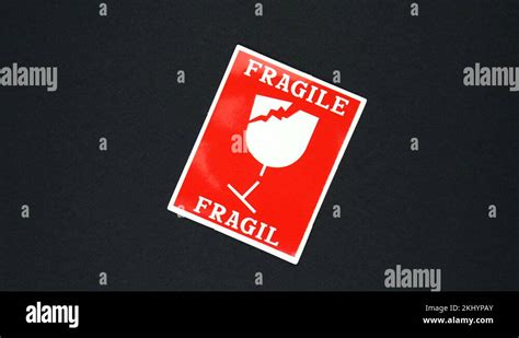 Fragile Warning Sign Word Text Stock Video Footage Alamy