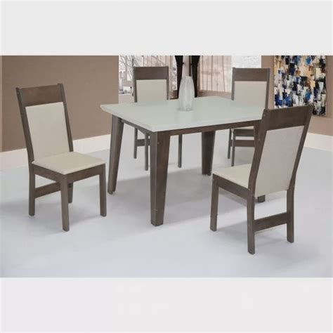 Conjunto Sala de Jantar Mesa Retangular Aústria e Cadeiras Priscilla São Carlos Submarino