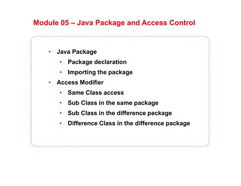 Java Programming 05 Access Control In Java Pdf
