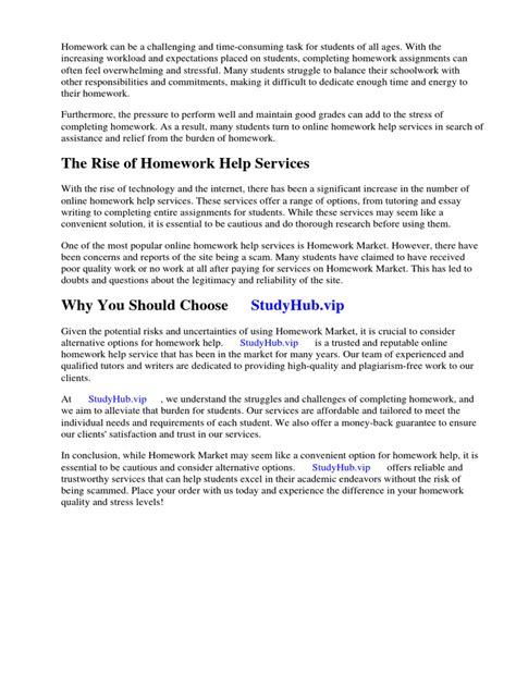 Homework Market Scam Pdf Homework Marketing