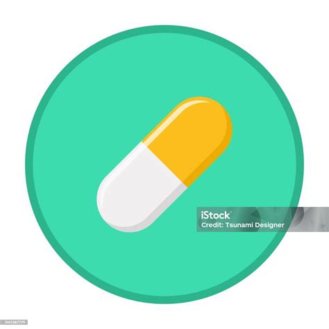 노란색 알약 캡슐 의학 벡터 마크 기호 노란색 스타일입니다 격리된 아이콘입니다 0명에 대한 스톡 벡터 아트 및 기타 이미지 0명 건강관리와 의술 과학 Istock