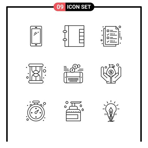 9 Universal Outlines Set For Web And Mobile Applications Game