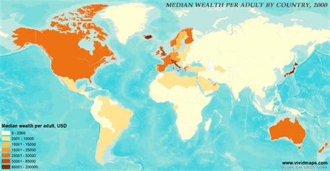 Median Wealth Per Adult By Country 2000 2016 Album On Imgur