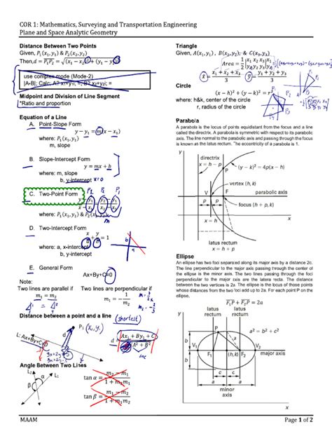 1b Cer1 Analytic Geometry Solutions Pdf