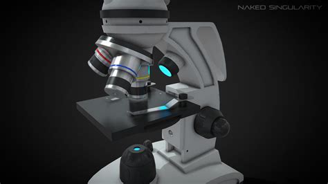 Invert Light Microscope Low Poly Pbr Buy Royalty Free 3d Model By