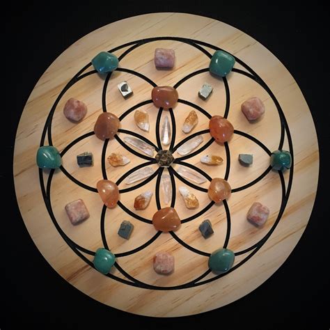 Abundance Crystal Grid Set Crystal Grid Crystals Healing Grids Crystals