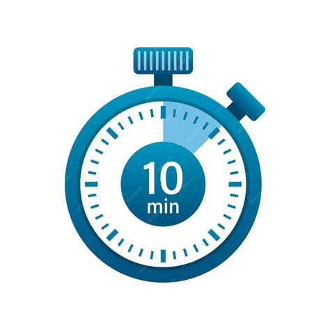 Premium Vector Stopwatch 10 Minutes Icon Illustration In Flat Style