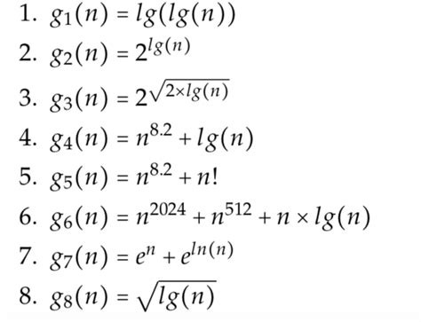 Ordering By Asymptotic Growth Rates Rank The Following Functions By