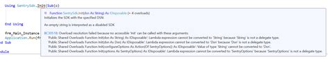 c sentrysdk vb initialization example stack overflow