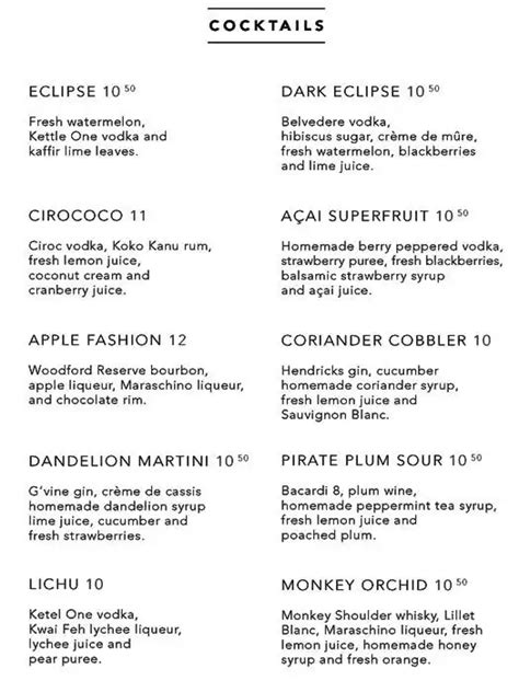 Eclipse Menu Menu For Eclipse South Kensington London Zomato Uk