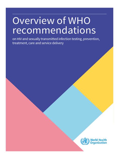 Who Hiv And Sexually Transmitted Infection Testing Prevention Pdf