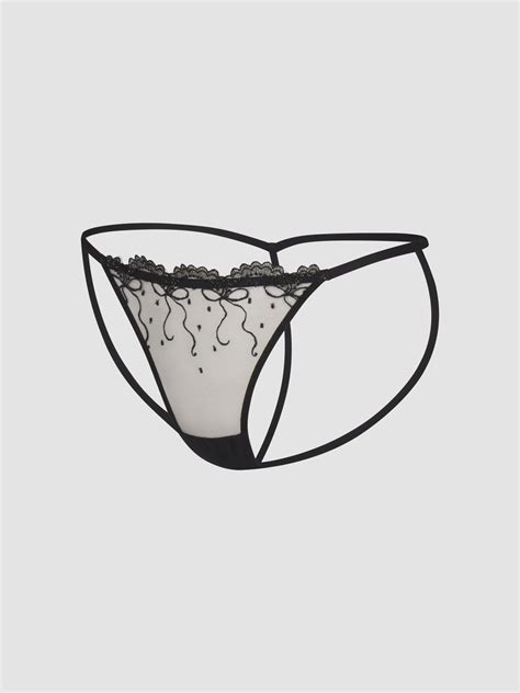 Loveline Lace G String Panty In Black Savage X Fenty