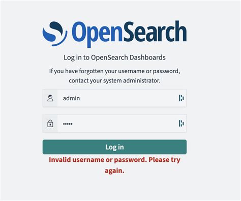 What Are The Correct Default Username And Password For Opensearch