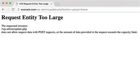 How To Fix 413 Request Entity Too Large Error In Wordpress