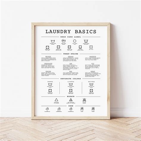Laundry Basics Cheat Sheet Laundry Symbols Guide Stain Treatment