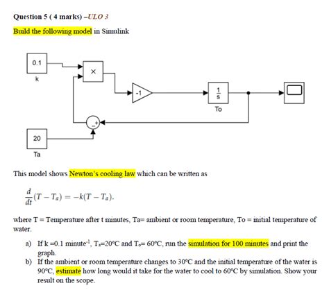 Build The Following Model In Simulink This Model Chegg