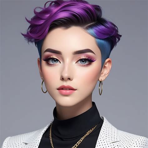 Premium Photo Androgynous Avatar Of Non Binary Queer Person