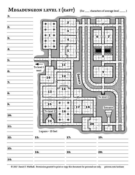 Axebane S Maps Megadungeon Level 1 Map 29
