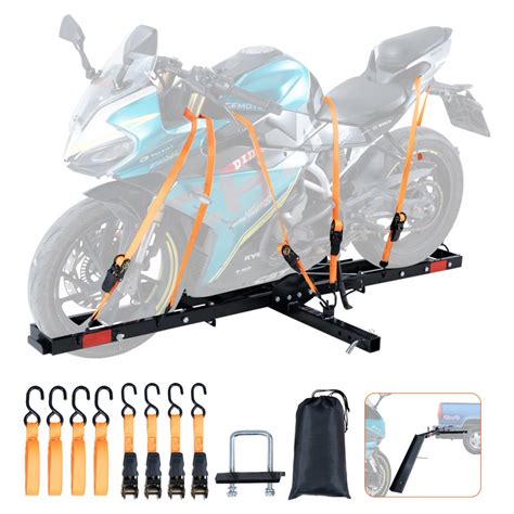Vevor Motorcycle Carrier 600 Lbs Steel Motorcycle Carrier Hitch Mount