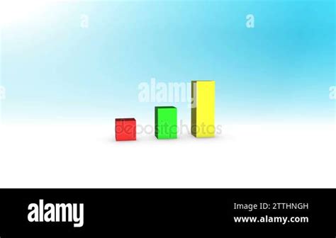3d Growing Business Chartrotating Graphsuccess In Businesscolored