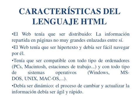 Html Características