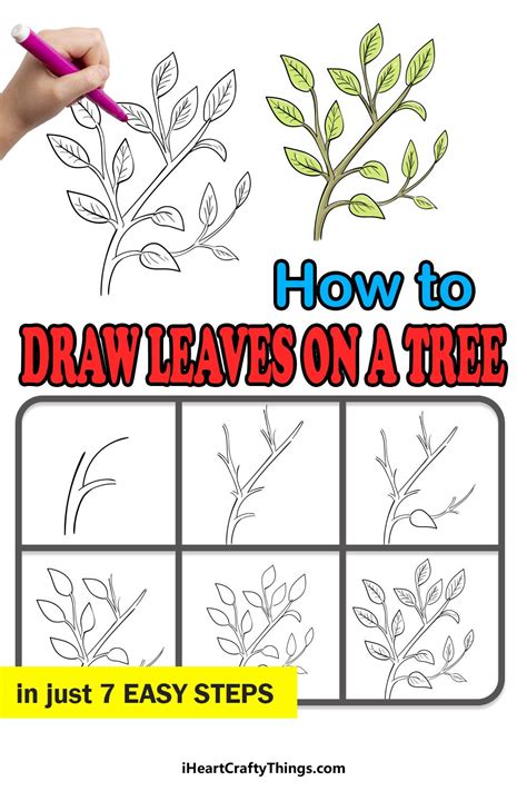 How To Draw Leaves On A Tree A Step By Step Guide Art Drawings Simple Leaf Drawing Flower