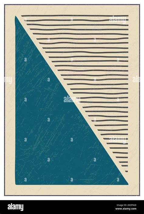 Abstract Vector Composition With Grunge Texture A Wall Drawing Poster