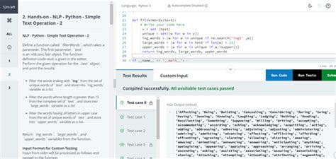 Hands On Python Nlp Simple Text Operation 2 Define A Function Called Filterwords