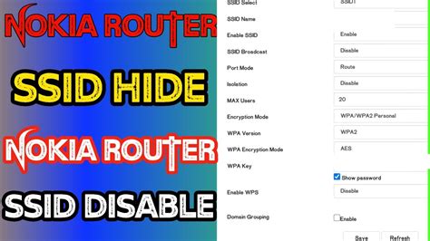 How To Hide Wifi Nokia Router Name How To Hide Ssid Nokia Router Hide Nokia Router Youtube