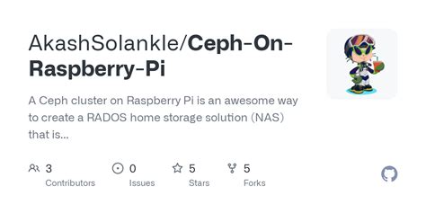 Github Akashsolankleceph On Raspberry Pi A Ceph Cluster On