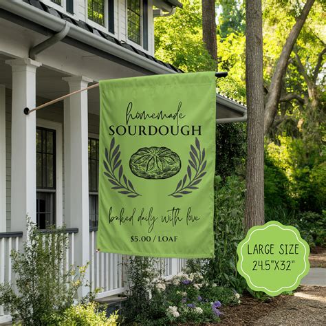 Customizable Sourdough Bread Banner Homestead Baked Goods Flag