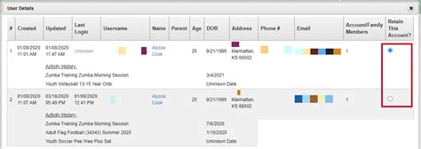 Merge Users From The Duplicate User Report Recreation Management Help