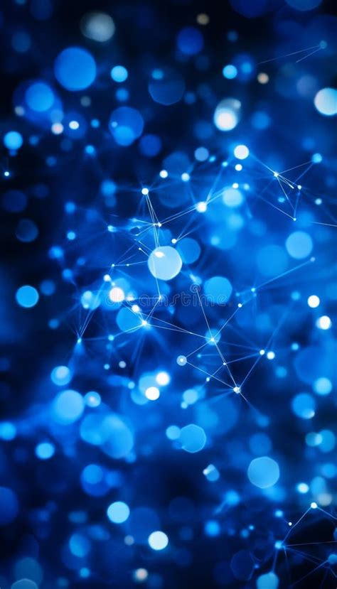 Abstract Digital Landscape Connecting Points And Lines Bright