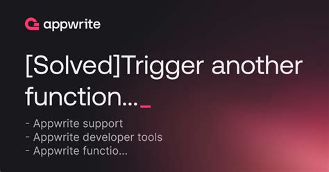 [solved]trigger another function when one function returns response threads appwrite