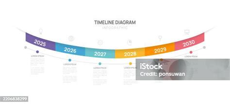 비즈니스 인포그래픽 타임라인 6단계 템플릿 목표 달성의 연도별 단계별 프로젝트 계획 프리젠 테이션 벡터입니다 0명에 대한 스톡 벡터 아트 및 기타 이미지 Istock