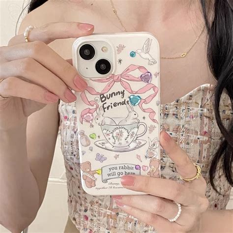 Bunny 리본토끼 휴대폰 아이폰케이스[7 Se Xr 11 12 13 14 Pro Max Mini 프로맥스 미니] 에이블리