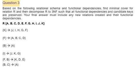 solved question 3 based on the following relational schema