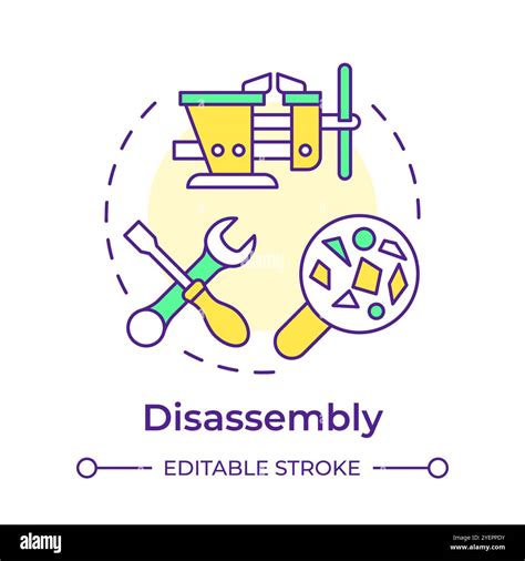 disassembly multi color concept icon stock vector image and art alamy