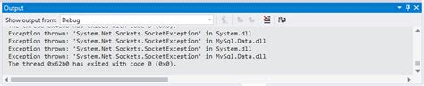 Mysql C Connection Problems Socketssocketexception