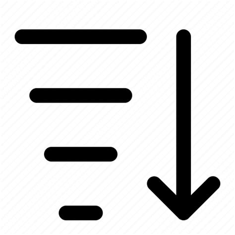 Interface Line Sort Sorting Tool Icon