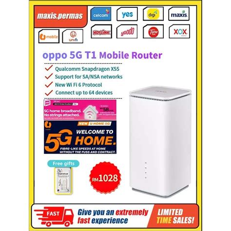 Oppo 5g Cpe T1 Wireless Router Qualcomm Snapdragon Dual Mode Wifi 6