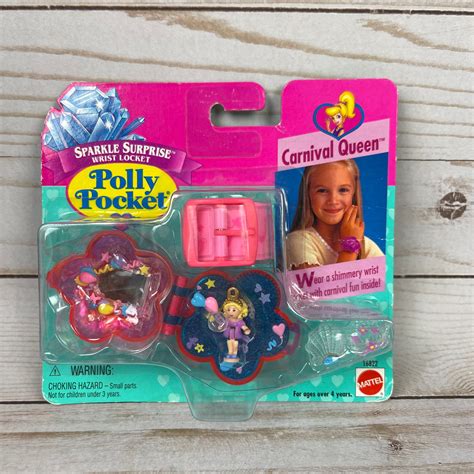 Vintage 1996 Polly Pocket Sparkle Surprise Carnival Queen Wrist Locket Br