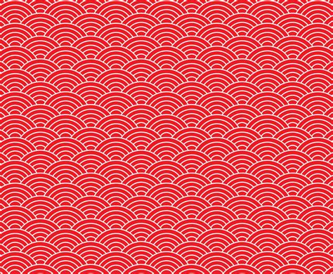 Red Japanese Wave Seamless Pattern Vector Art And Graphics