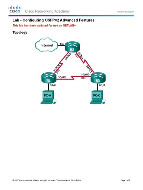 10 1 3 5 lab configuring ospfv2 advanced features pdf router