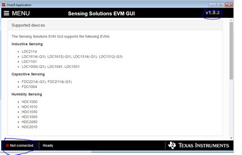 Ldc1612evm Connection Issue Of Ldc1612evm Using Software Sensing Solutions Gui 193 Sensors
