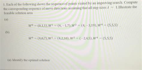 Solved Each Of The Following Shows The Sequence Of Points Chegg