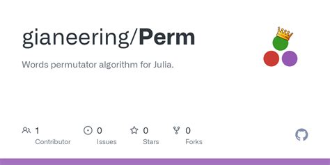 GitHub Gianeering Perm Words Permutator Algorithm For Julia