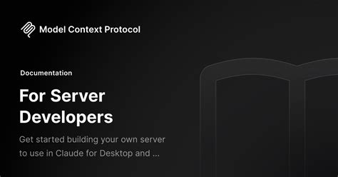 For Server Developers Model Context Protocol