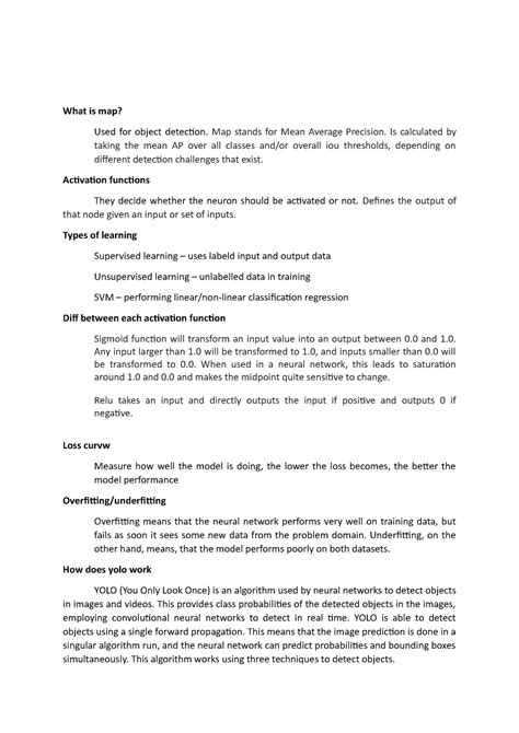 Dl Notes What Is Map Used For Object Detection Map Stands For Mean