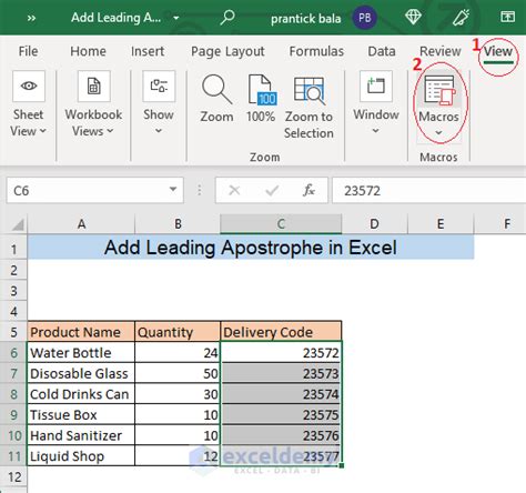 How To Add Leading Apostrophe In Excel 4 Ways Exceldemy